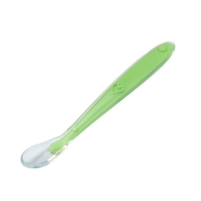 Baby Learner Weaning Soft Silicone Spoon - Green – -Teeny Cherubs-